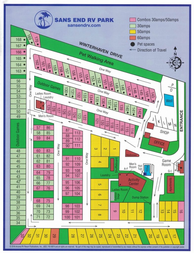Park Map | Download Park Map | RV Resort Yuma AZ
